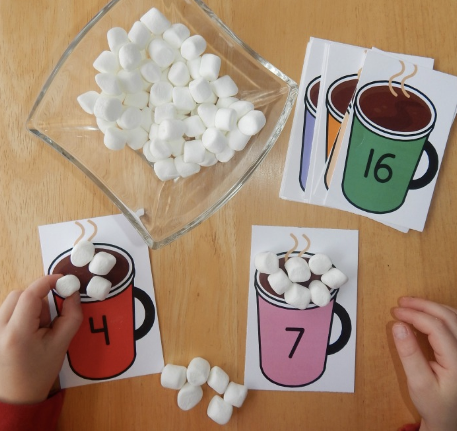 Hot chocolate counting mats #1-20 - Reach All Readers