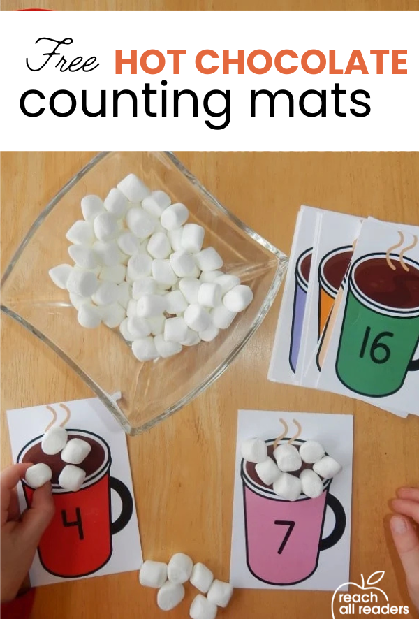 Hot chocolate counting mats #1-20 - Reach All Readers