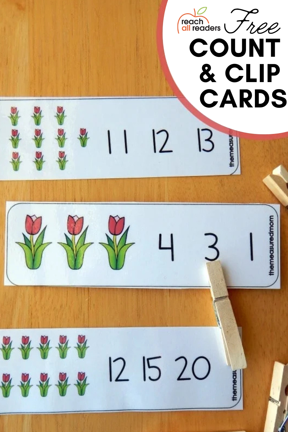 Printable Counting Activity for Preschoolers: Spring Tulips Count ...
