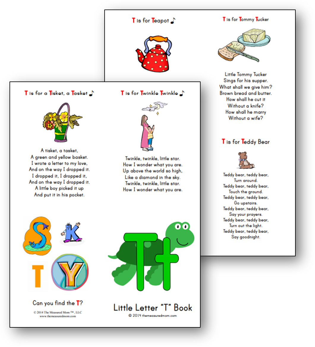 Little Letter T Book: Rhymes & Songs - The Measured Mom