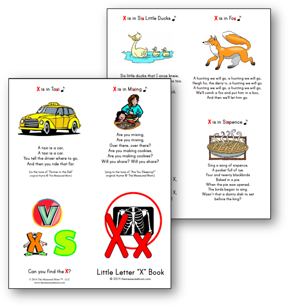 Rhymes for Letter X: Little Letter X Book - The Measured Mom