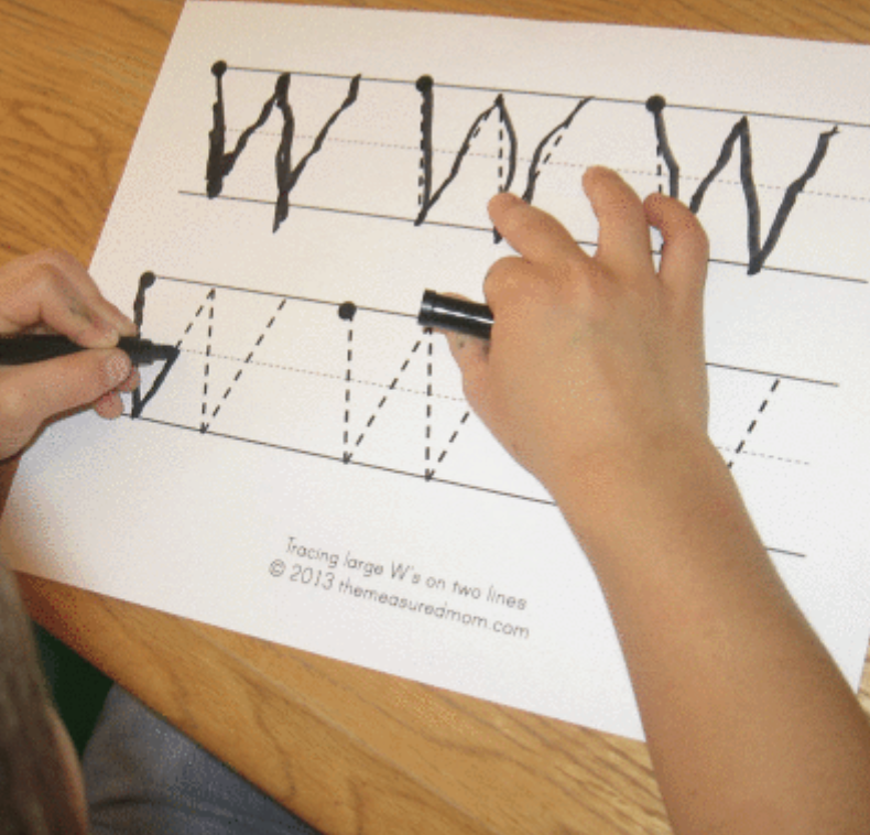 Writing the Alphabet for Preschoolers: the letter W - The Measured Mom
