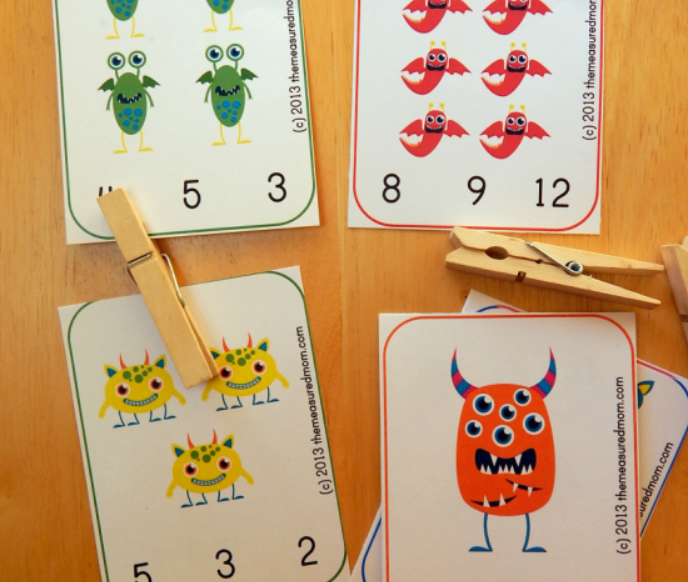 Monster count & clip cards - Reach All Readers