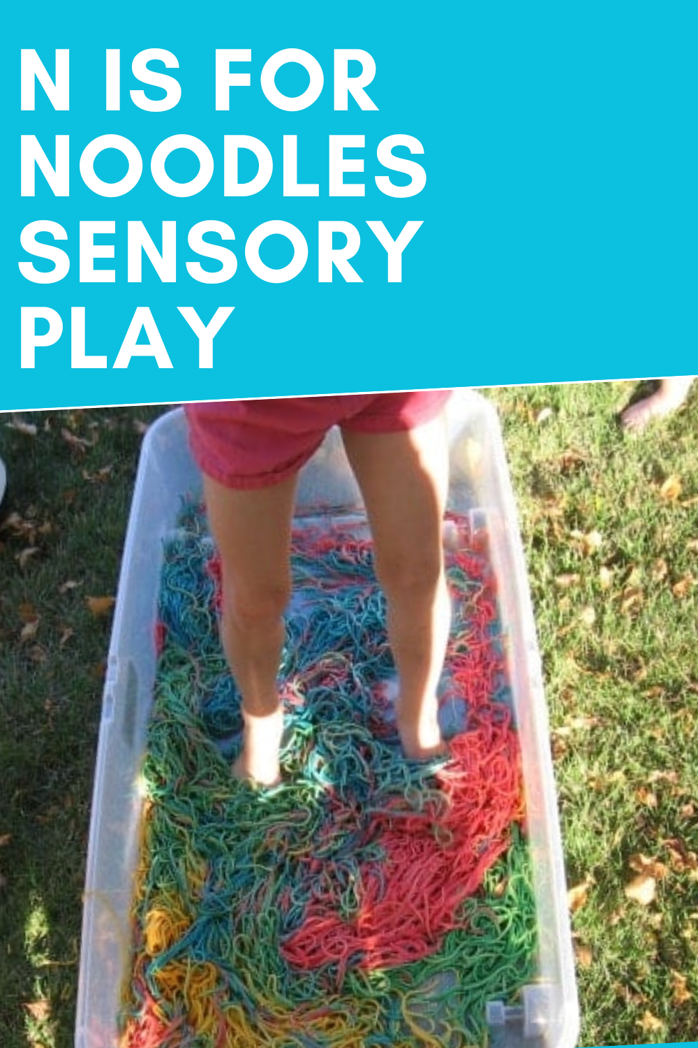 Noodle Sensory Play - Colorful fun for the letter N - Reach All Readers