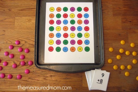 Addition game for the harder math facts - Reach All Readers