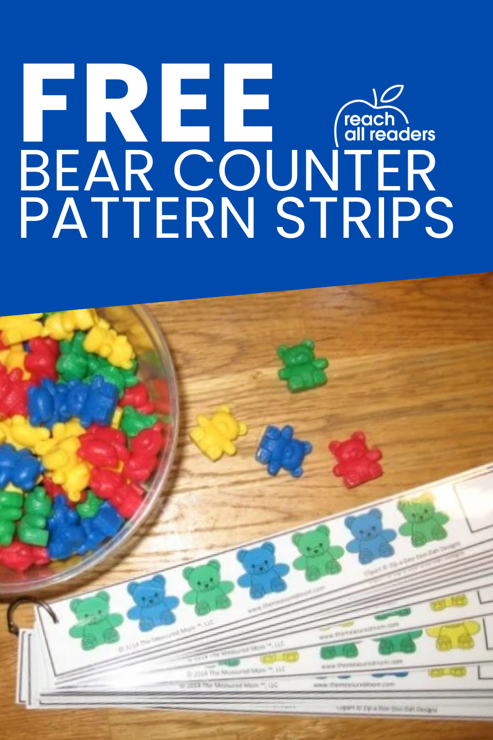 Bear counter pattern strips for preschoolers - The Measured Mom