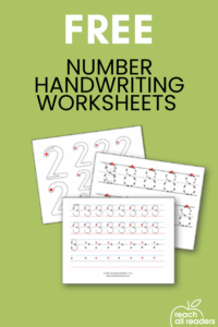 Number handwriting pages - Reach All Readers