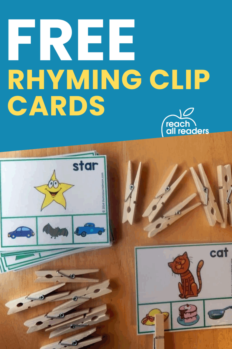 Rhyming clip cards - Reach All Readers