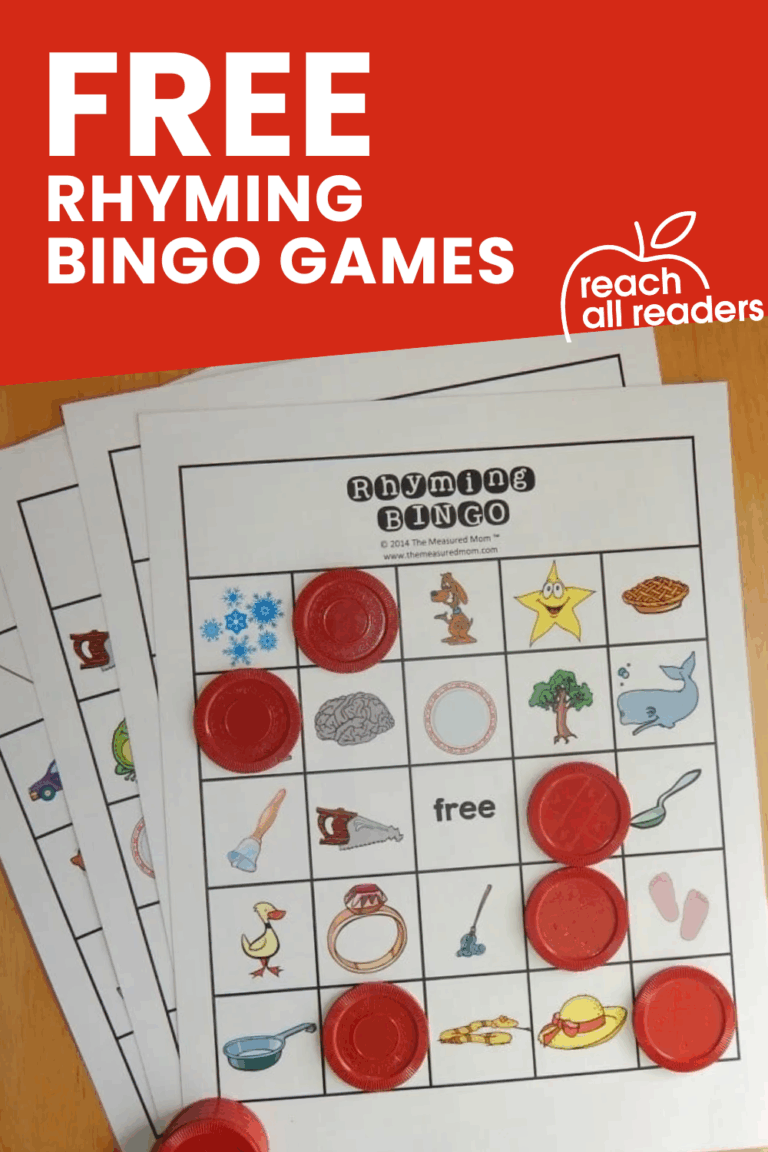 Rhyming bingo games - Reach All Readers