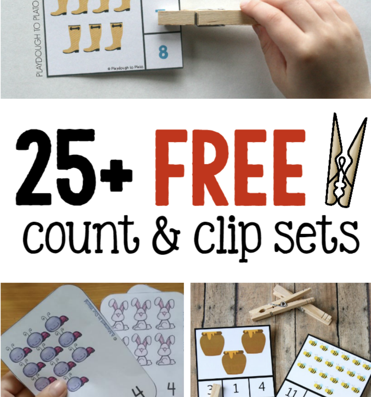 25+ sets of count and clip cards - Reach All Readers