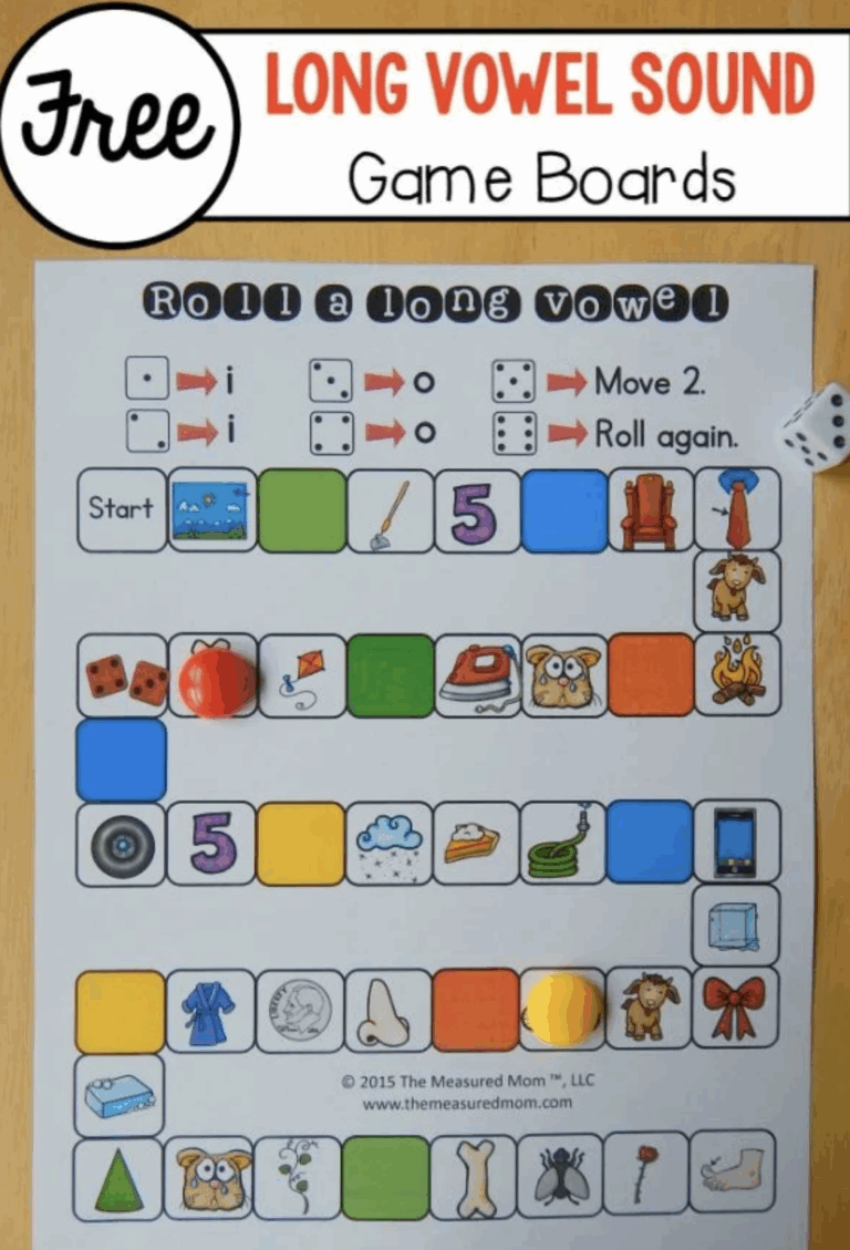 Roll a long vowel games - Reach All Readers