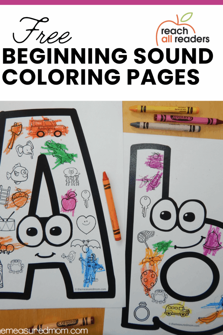 Beginning sounds coloring pages - Reach All Readers