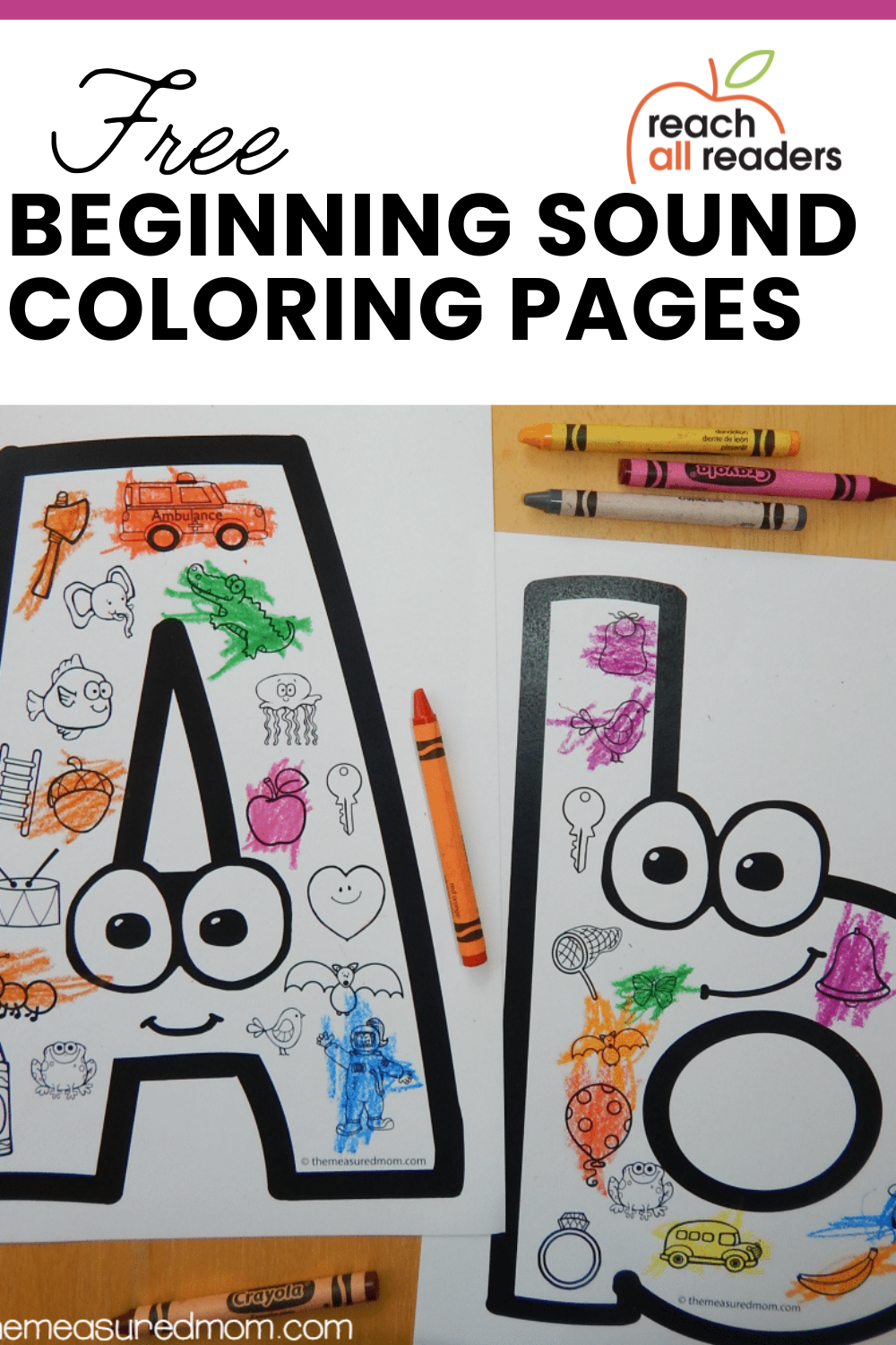 Beginning sounds coloring pages - Reach All Readers