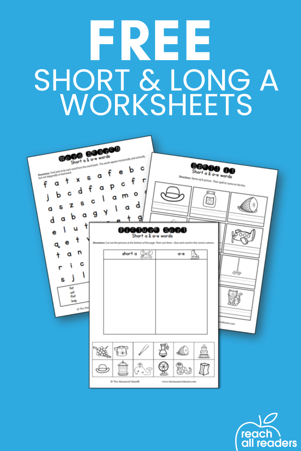 Short a & a-e worksheets - Reach All Readers