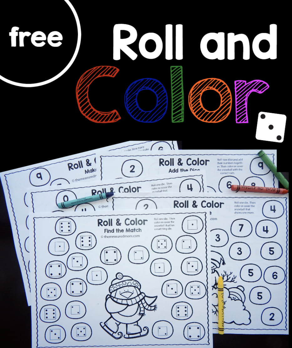 Winter roll and color games - Reach All Readers