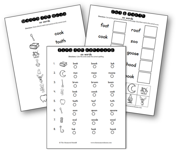 Worksheets for oo words - Reach All Readers