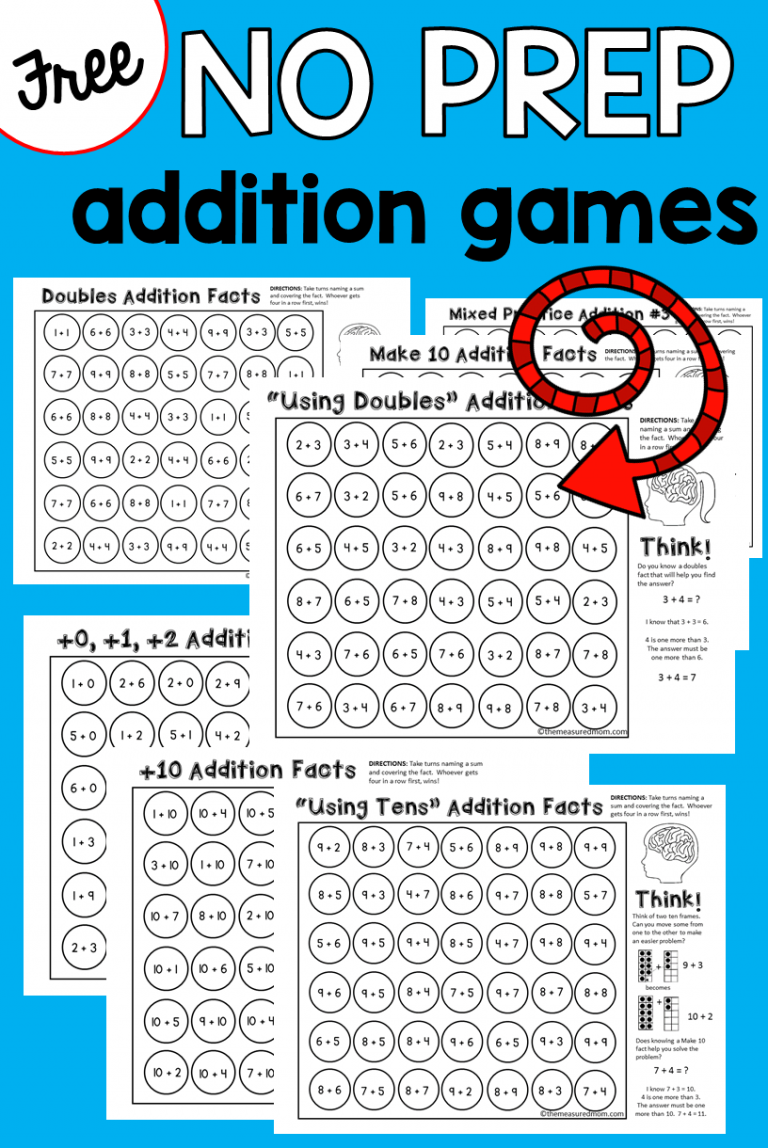 Addition fact strategy games - Reach All Readers