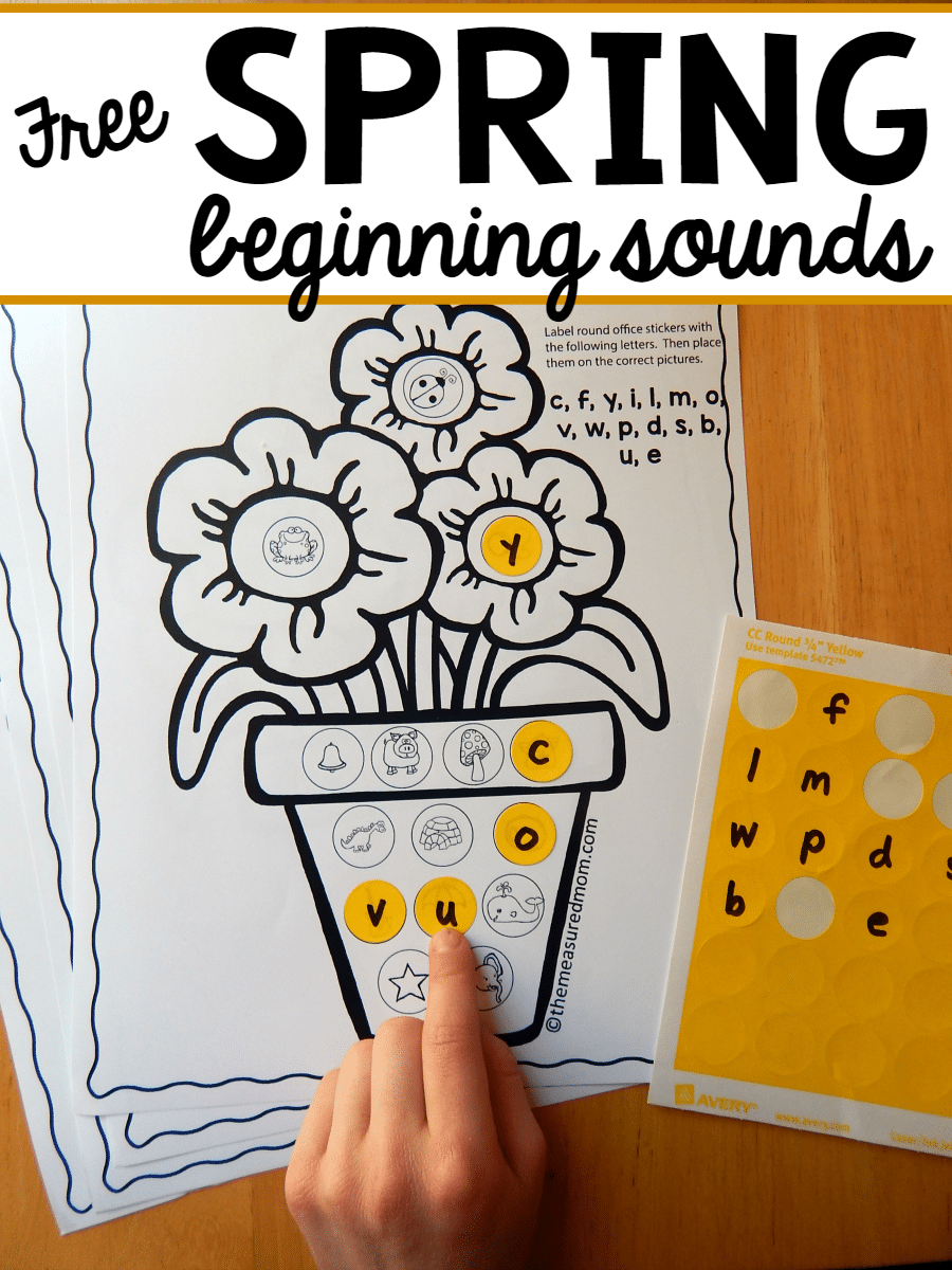 Spring beginning sounds activity - Reach All Readers