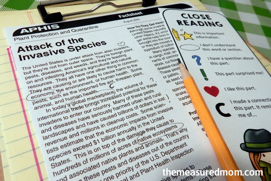 Close reading poster and bookmarks - Reach All Readers