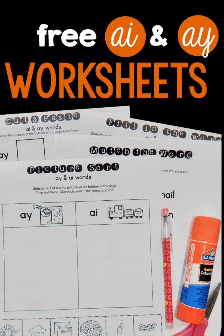 Worksheets for ai & ay words - Reach All Readers