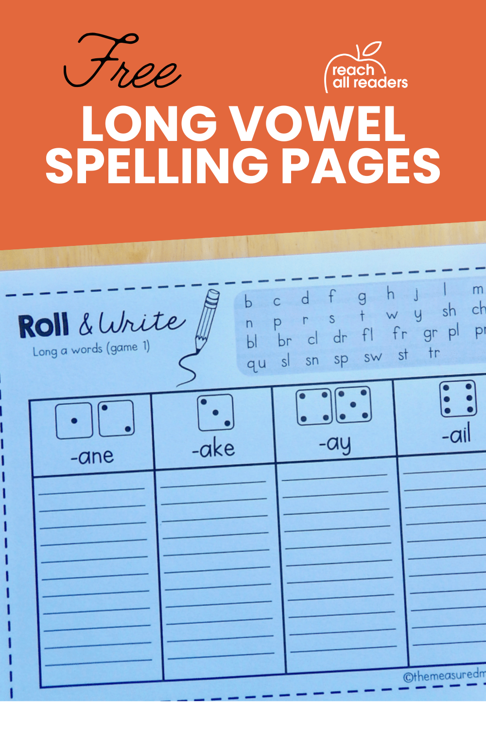 Roll & write games for long vowel words - Reach All Readers