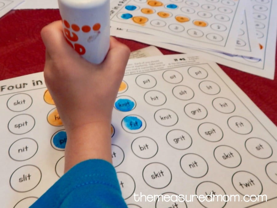 Four-in-a-row games for short i words - Reach All Readers