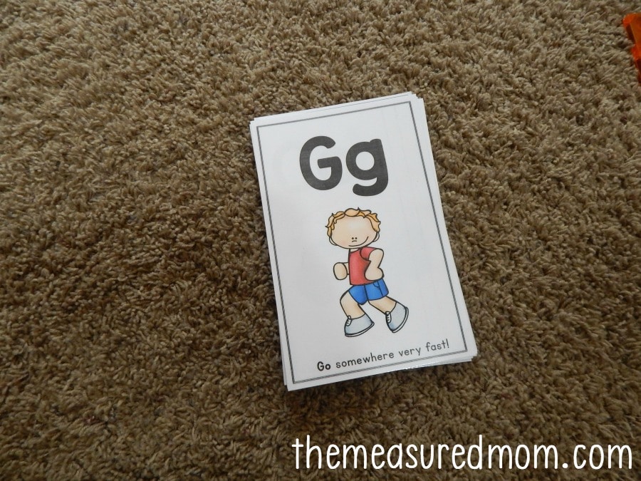 Alphabet action cards - Reach All Readers