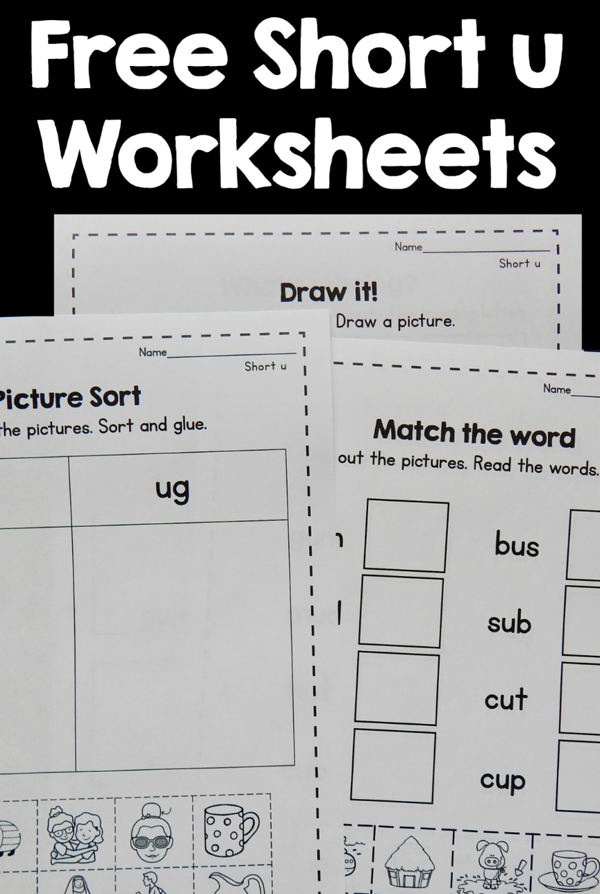 Worksheets for short u words - Reach All Readers
