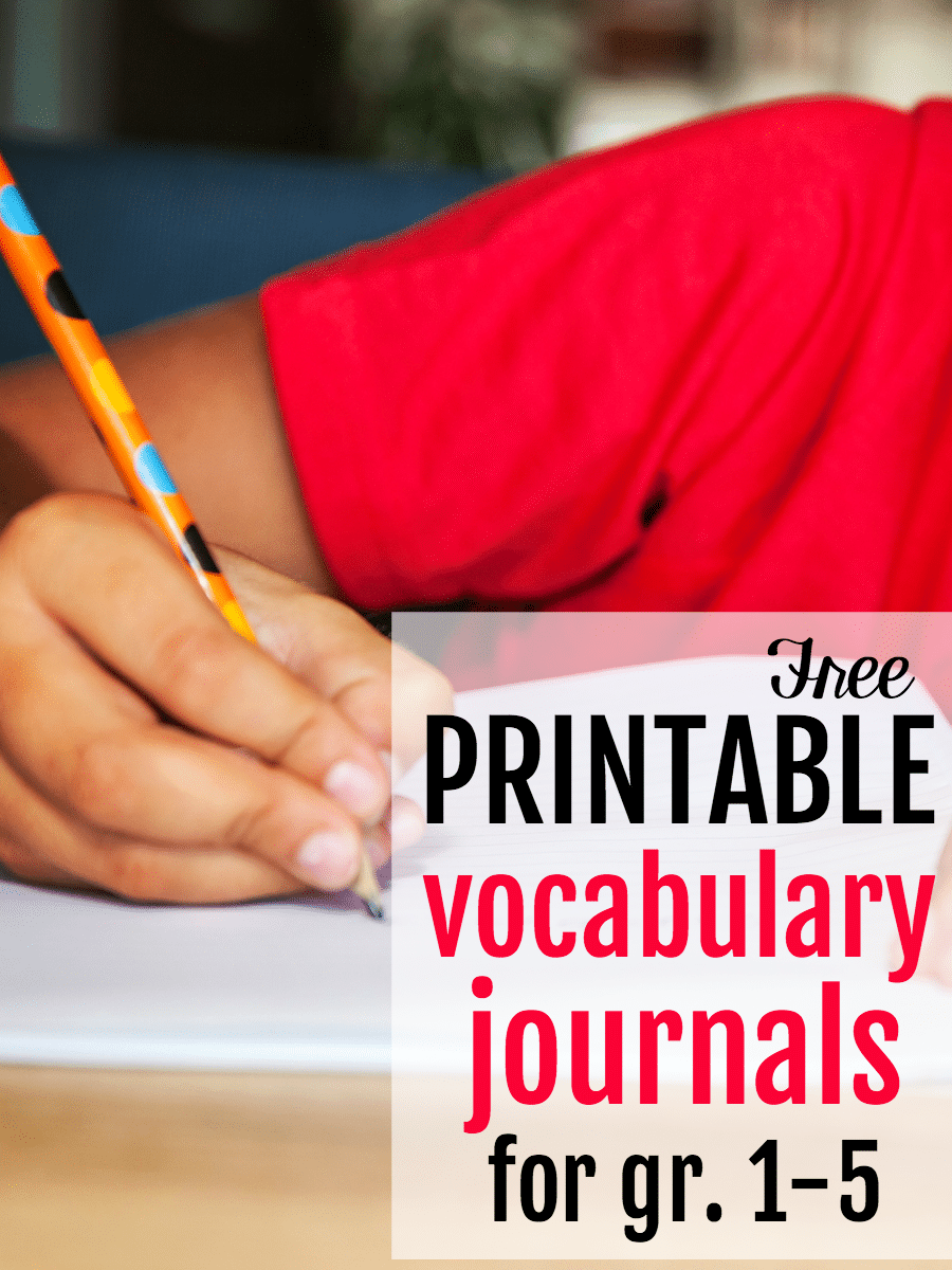 Printable vocabulary journals - Reach All Readers