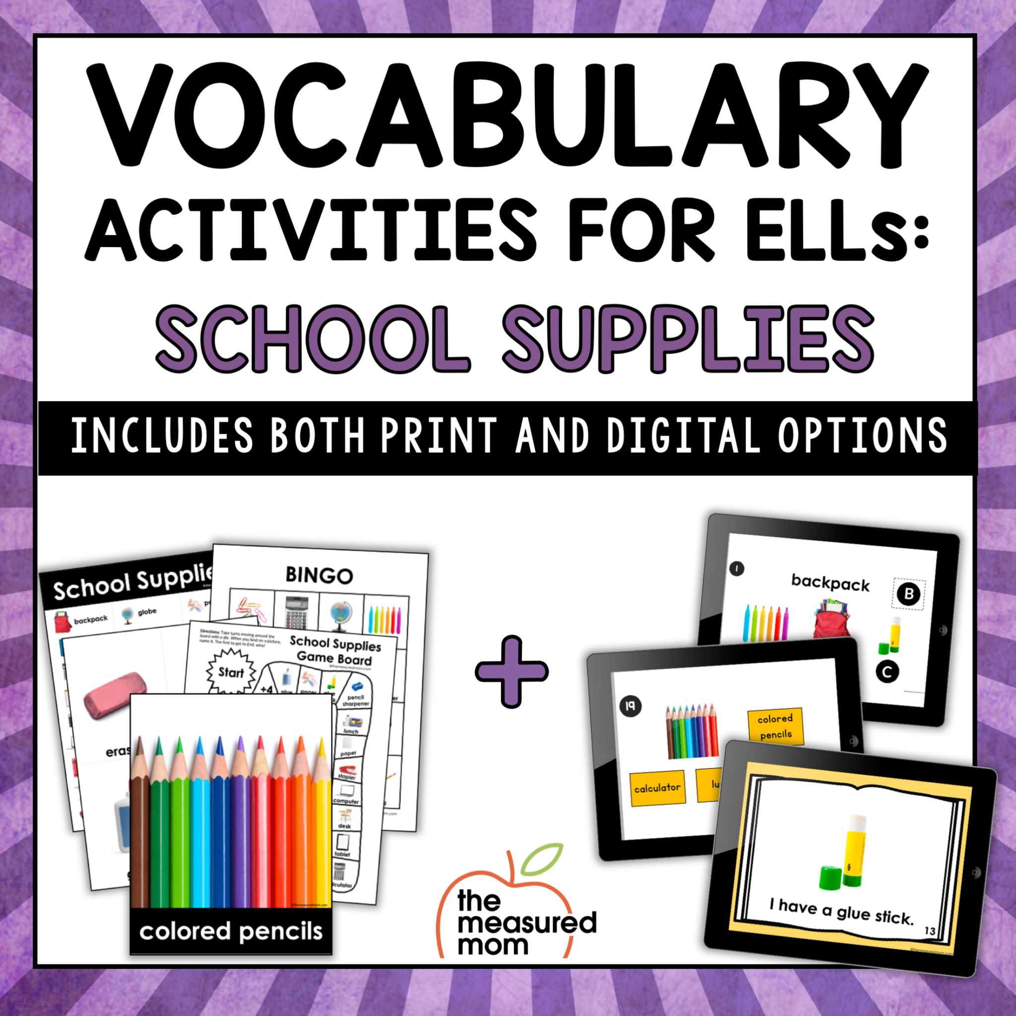 ESL Vocabulary Bundle: School Supplies - Reach All Readers