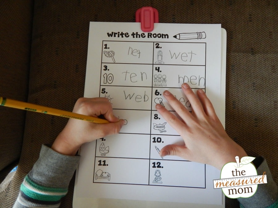 Write the room activity for short e words - Reach All Readers