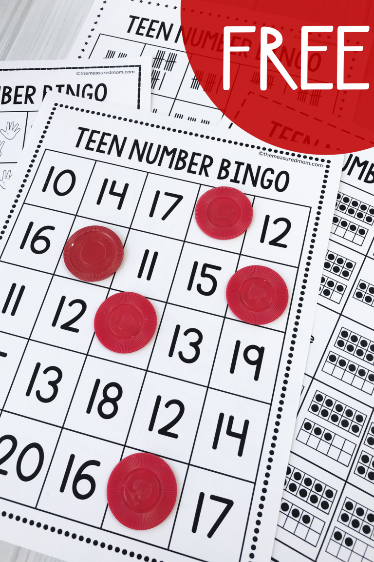 Teen number BINGO - Reach All Readers