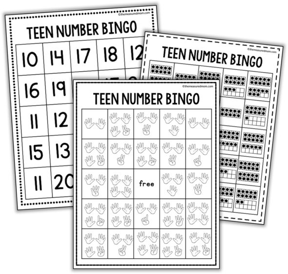 Teen number BINGO - Reach All Readers