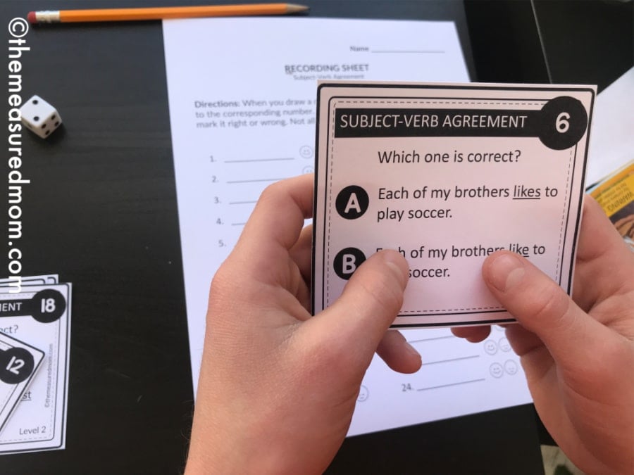 Subject-verb agreement game - Reach All Readers