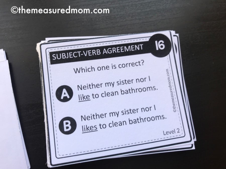 Subject-verb agreement game - Reach All Readers