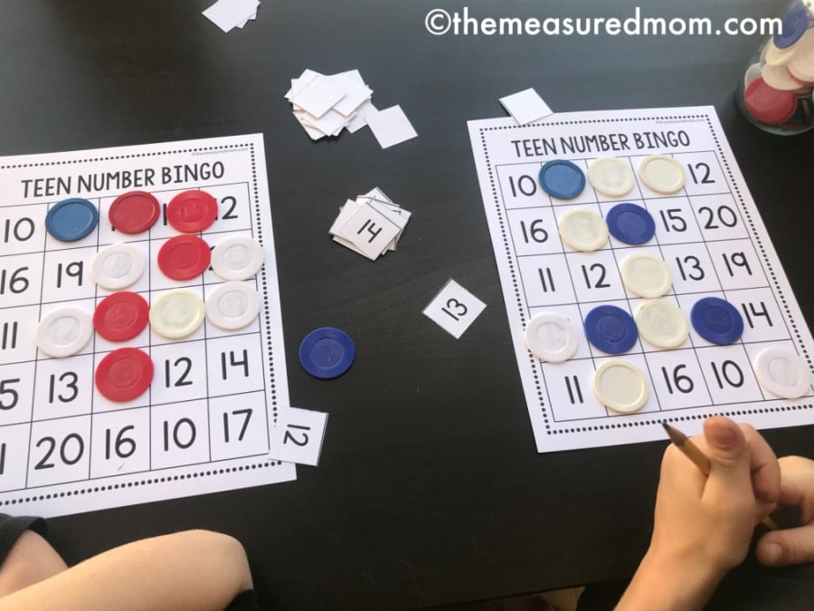 Teen number BINGO - Reach All Readers