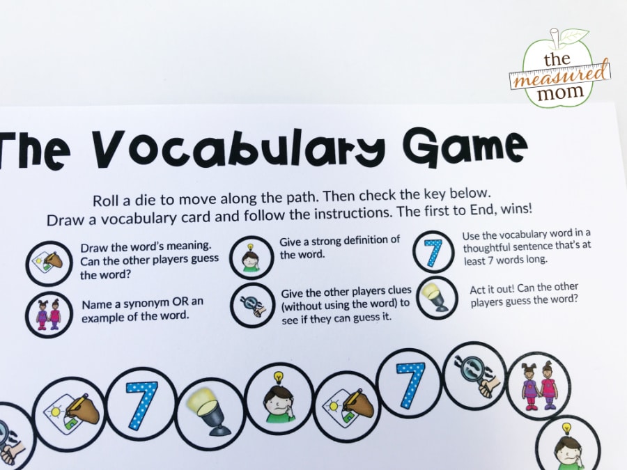Editable vocabulary game - Reach All Readers