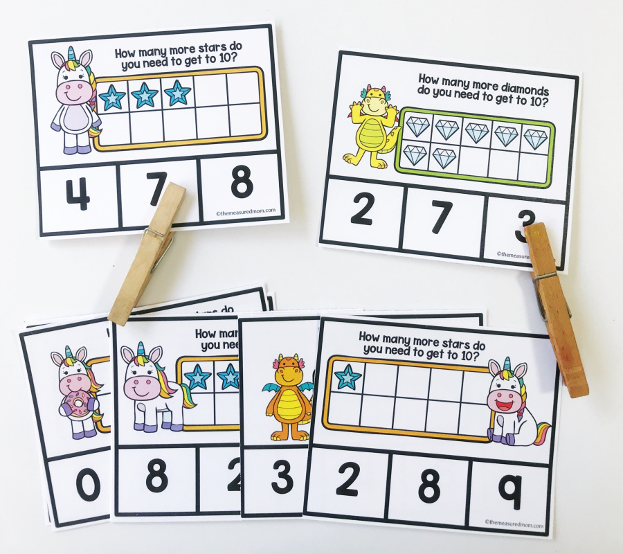 How many to 10? clip cards - Reach All Readers