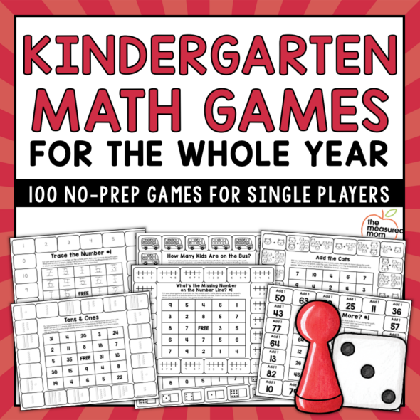 Kindergarten No-prep Math Games for the Year - Reach All Readers