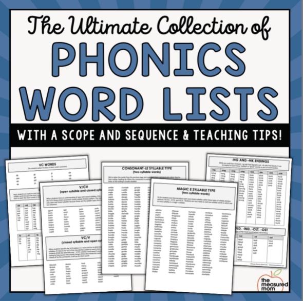 Special Sale: Ultimate Collection of Phonics Word Lists - Reach All Readers