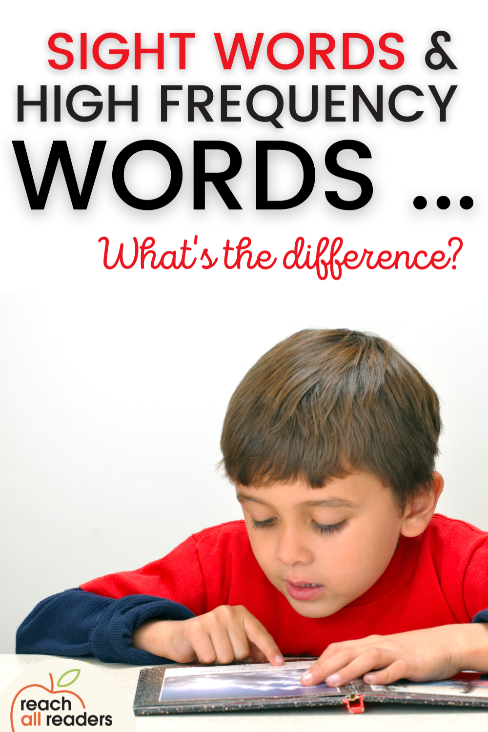 Sight words vs. High frequency words: What's the difference? - Reach ...