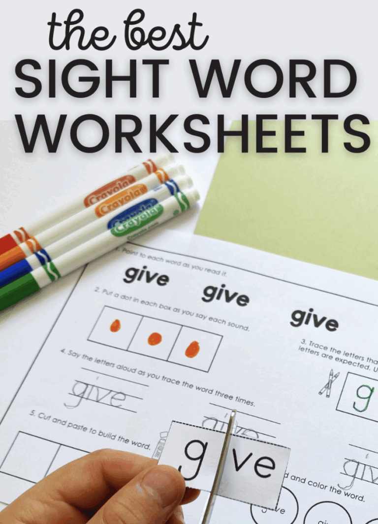 Sight word worksheets - based on the science of reading! - Reach All ...
