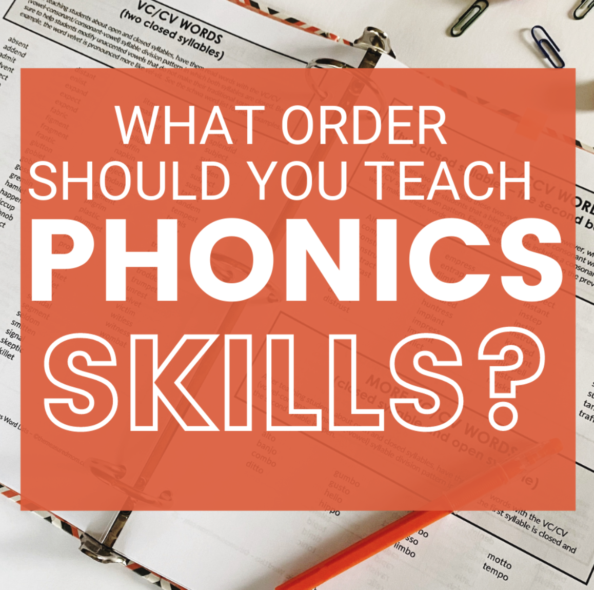 What order should you teach phonics skills? - Reach All Readers
