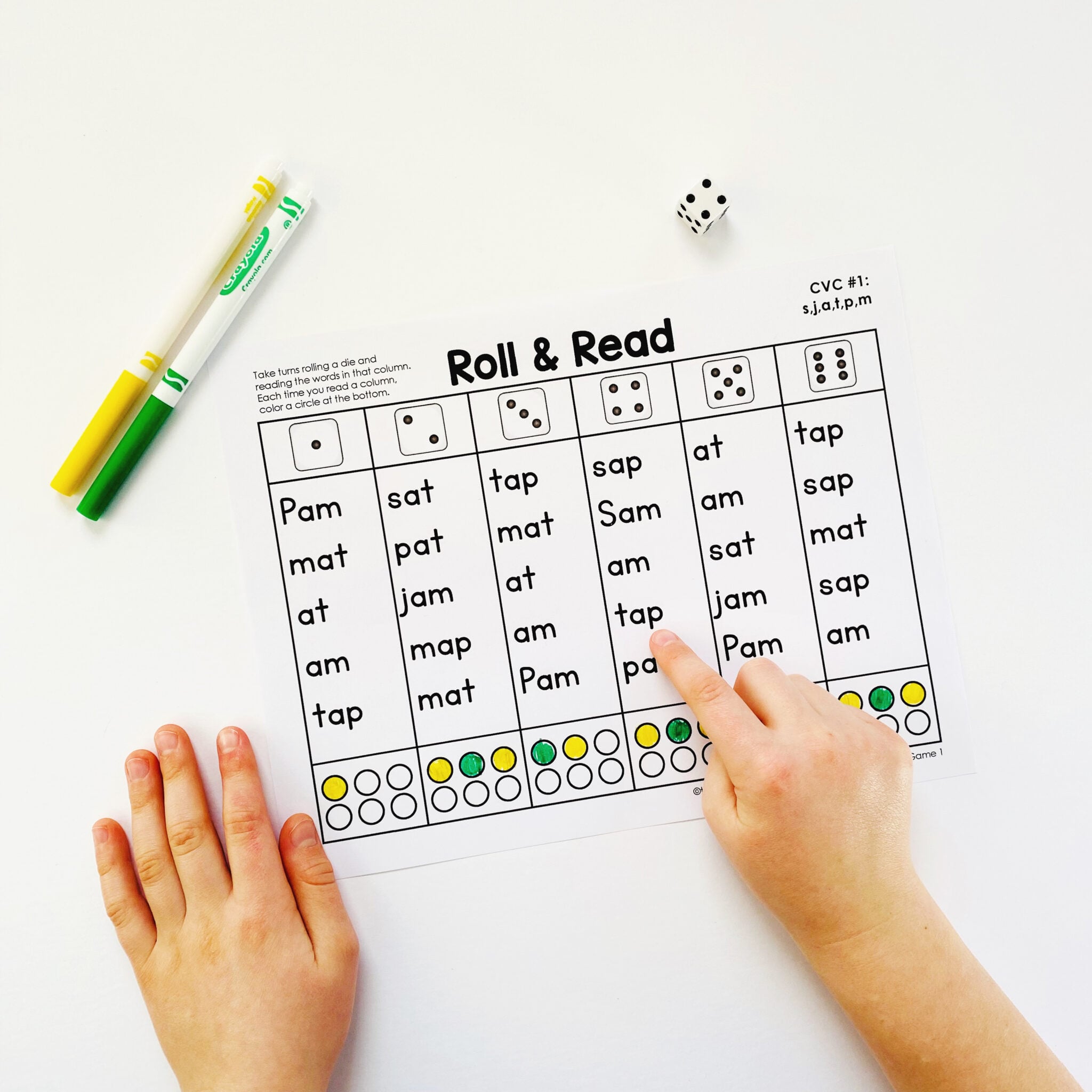Roll & Read Phonics Games - Level 1 - CVC - Blends - Digraphs - Reach ...