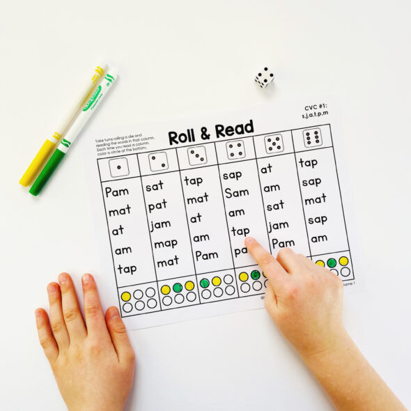 Roll & Read Phonics Games - Level 1 - CVC - Blends - Digraphs - Reach ...