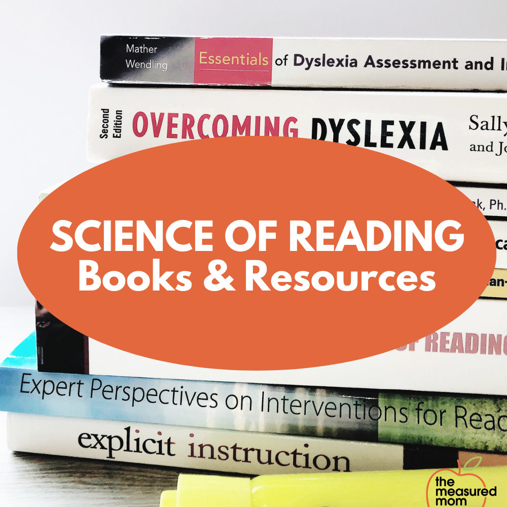 Recommended Science of Reading books - The Measured Mom