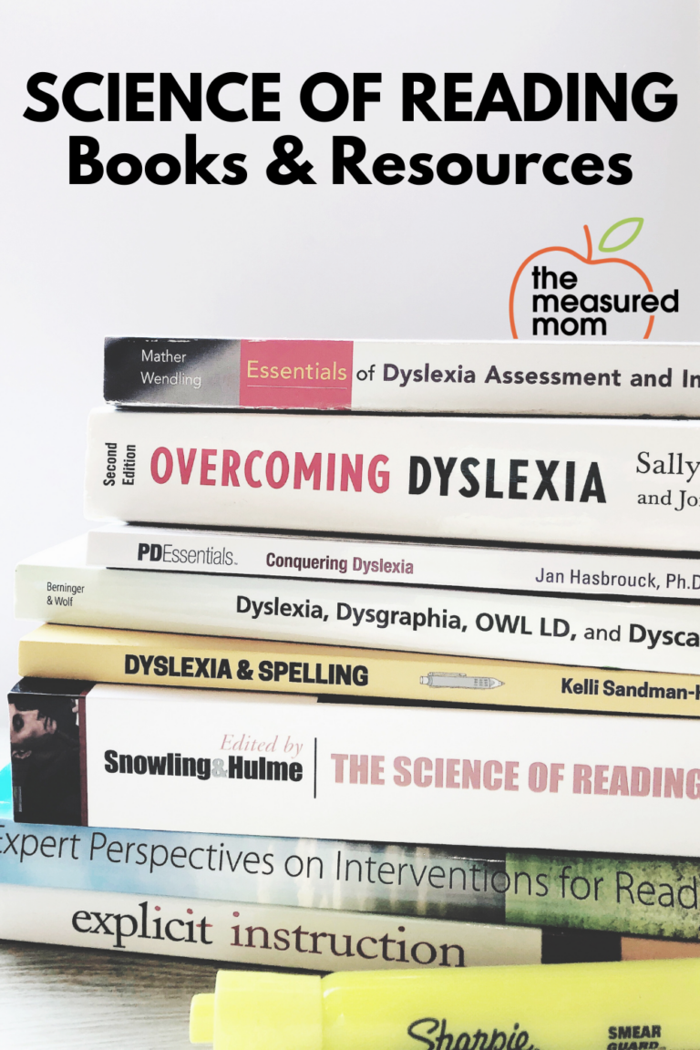 Recommended Science of Reading books - The Measured Mom