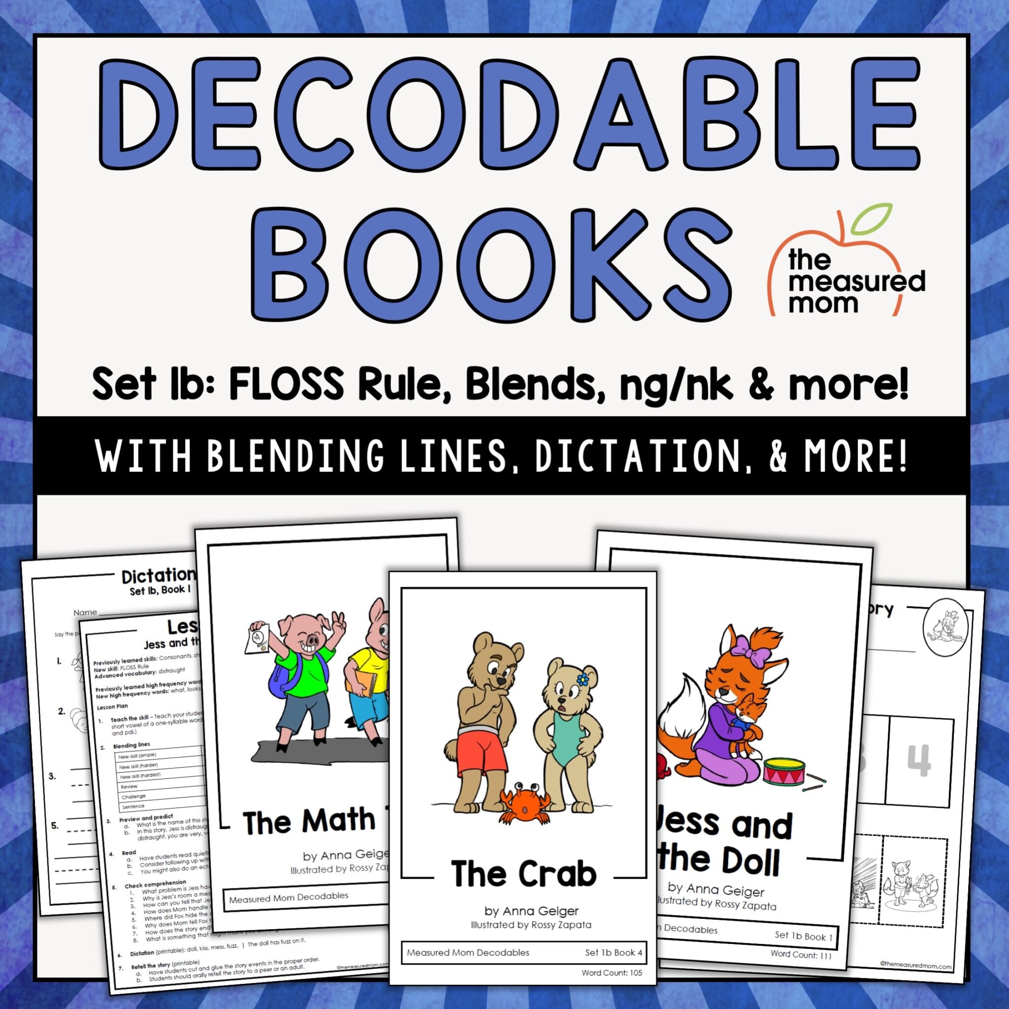 Decodable Books & Lessons Set 1b: FLOSS Rule, Blends, ng/nk and more ...