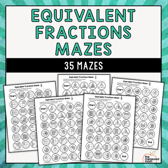 Equivalent Fraction Mazes - Reach All Readers
