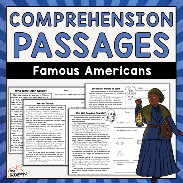 10 Reading Comprehension Passages: Famous Americans - Reach All Readers